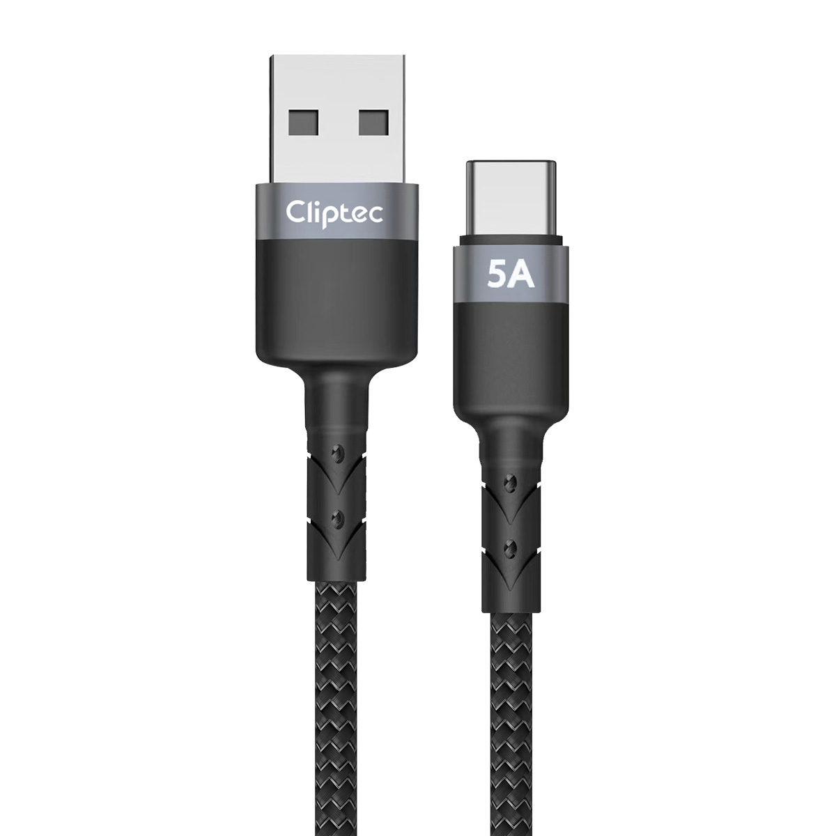 CLIPTEC MCC204C USB TO TYPE-C FAST CHARGING CABLE 5A 50CM - BLACK