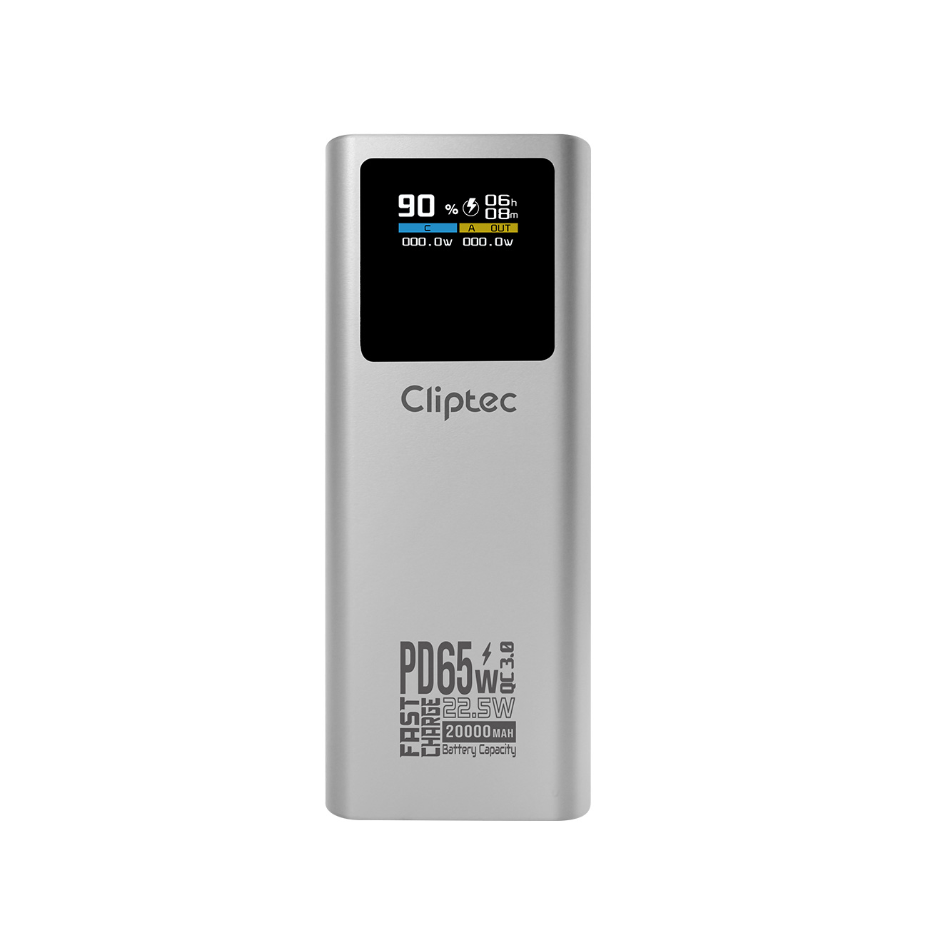 CLIPTEC MPB262 20000MAH 65W LAPTOP AND PHONE FAST CHARGING SMART TFT ...