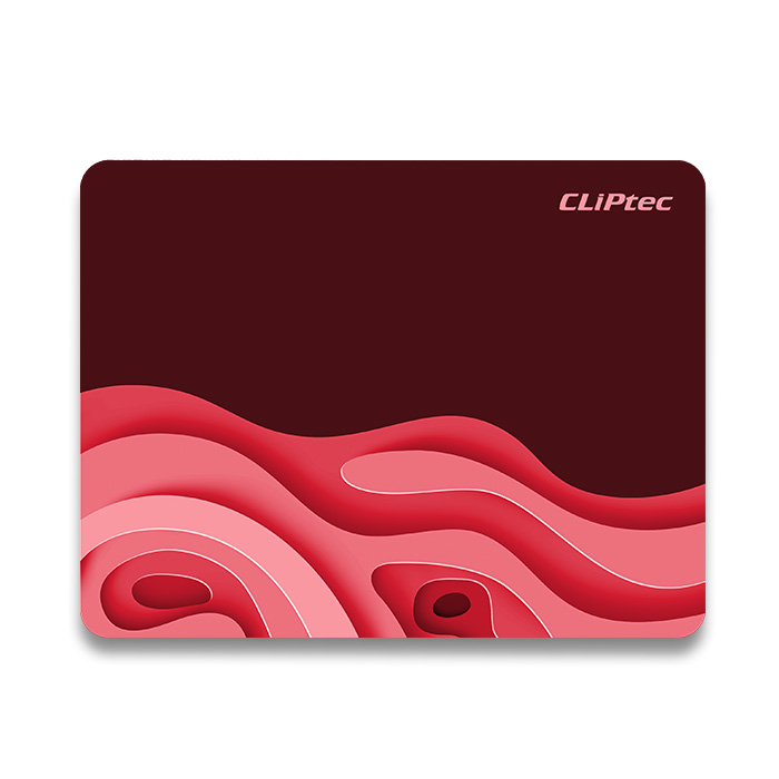 CLIPTEC RZY288 ULTRA-THIN MOUSE PAD (GEO-PAD) - RED