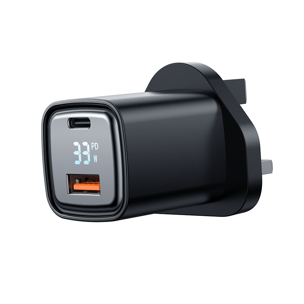 MCDODO CH169 33W PD+QC DIGITAL DISPLAY CHARGER (UK PLUG) - BLACK