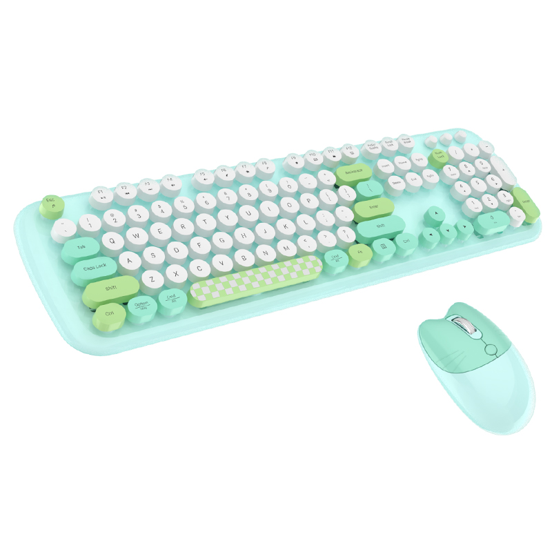 GEEZER ZERO 2.4GHZ WIRELESS KEYBOARD AND MOUSE COMBO SET - GREEN