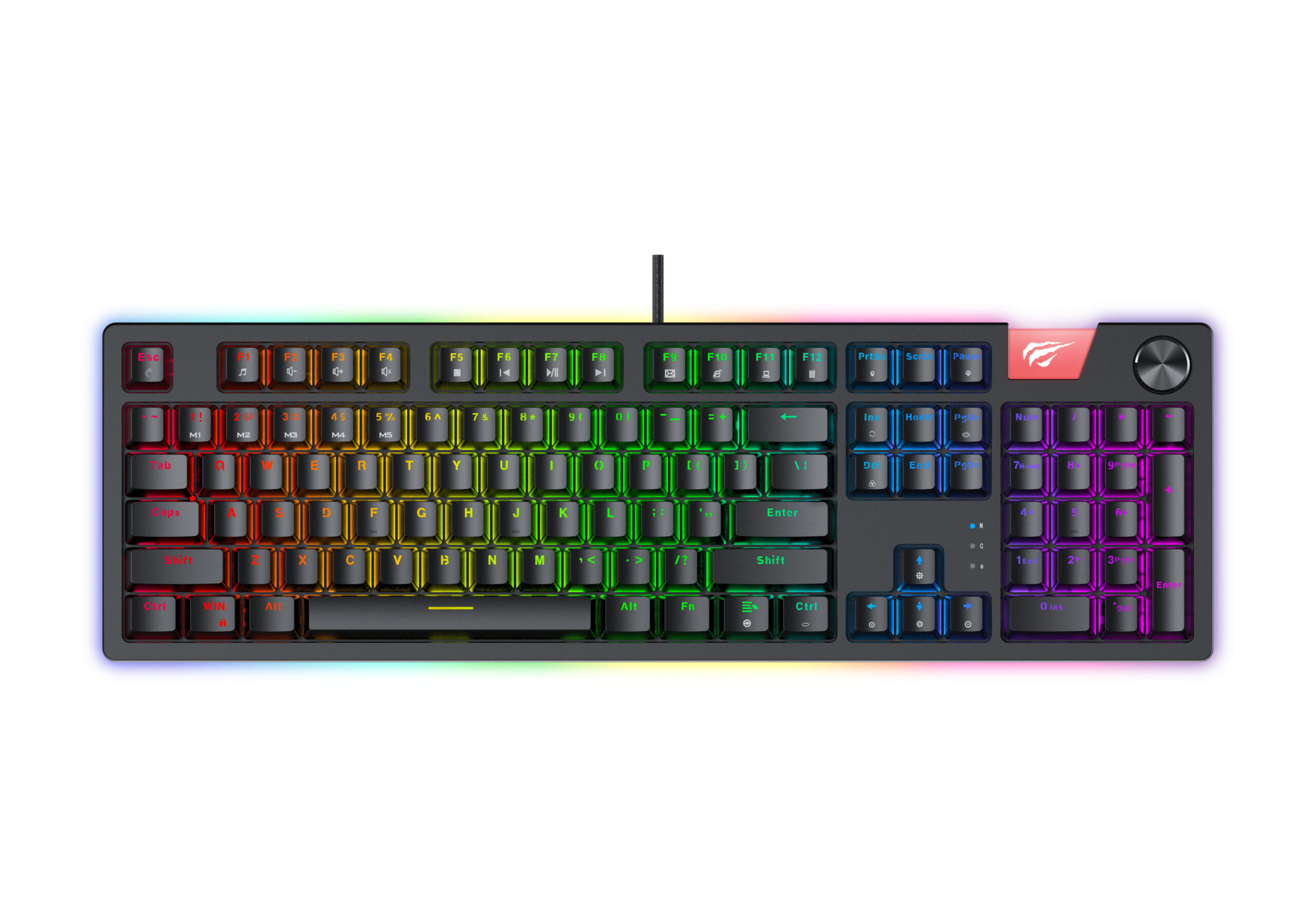 GAMENOTE KB862L RGB BACKLIT MECHANICAL GAMING KEYBOARD - BLACK