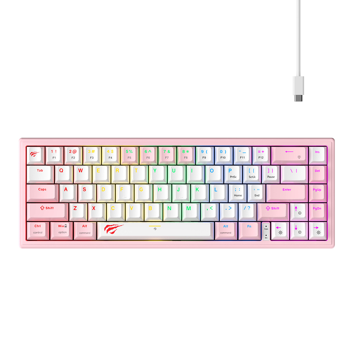 GAMENOTE KB874L BLENDED LIGHT GAMING KEYBOARD - PINK