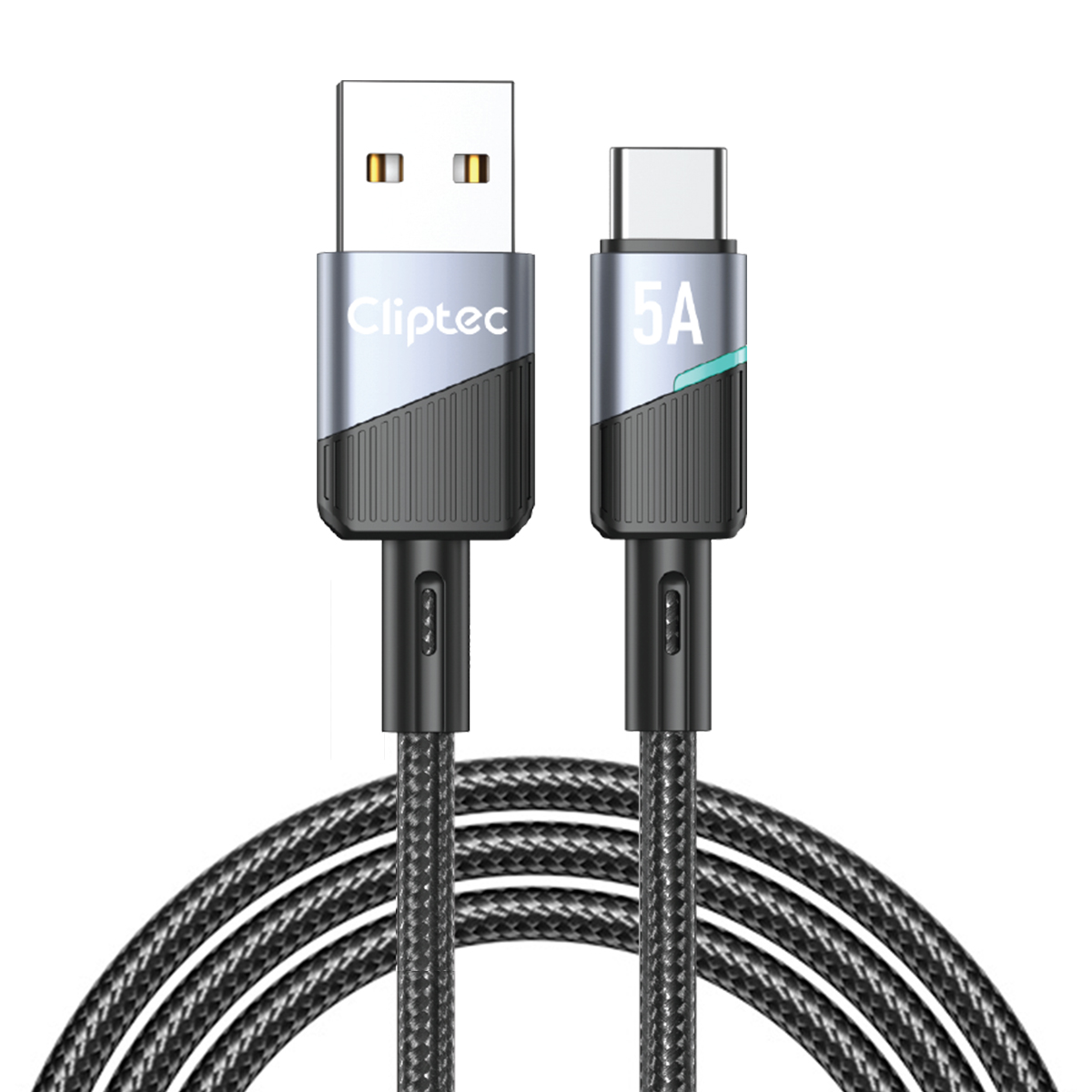 CLIPTEC MCC214C USB TO TYPE-C POWER AUTO-CUT FAST CHARGING CABLE 5A 1 ...