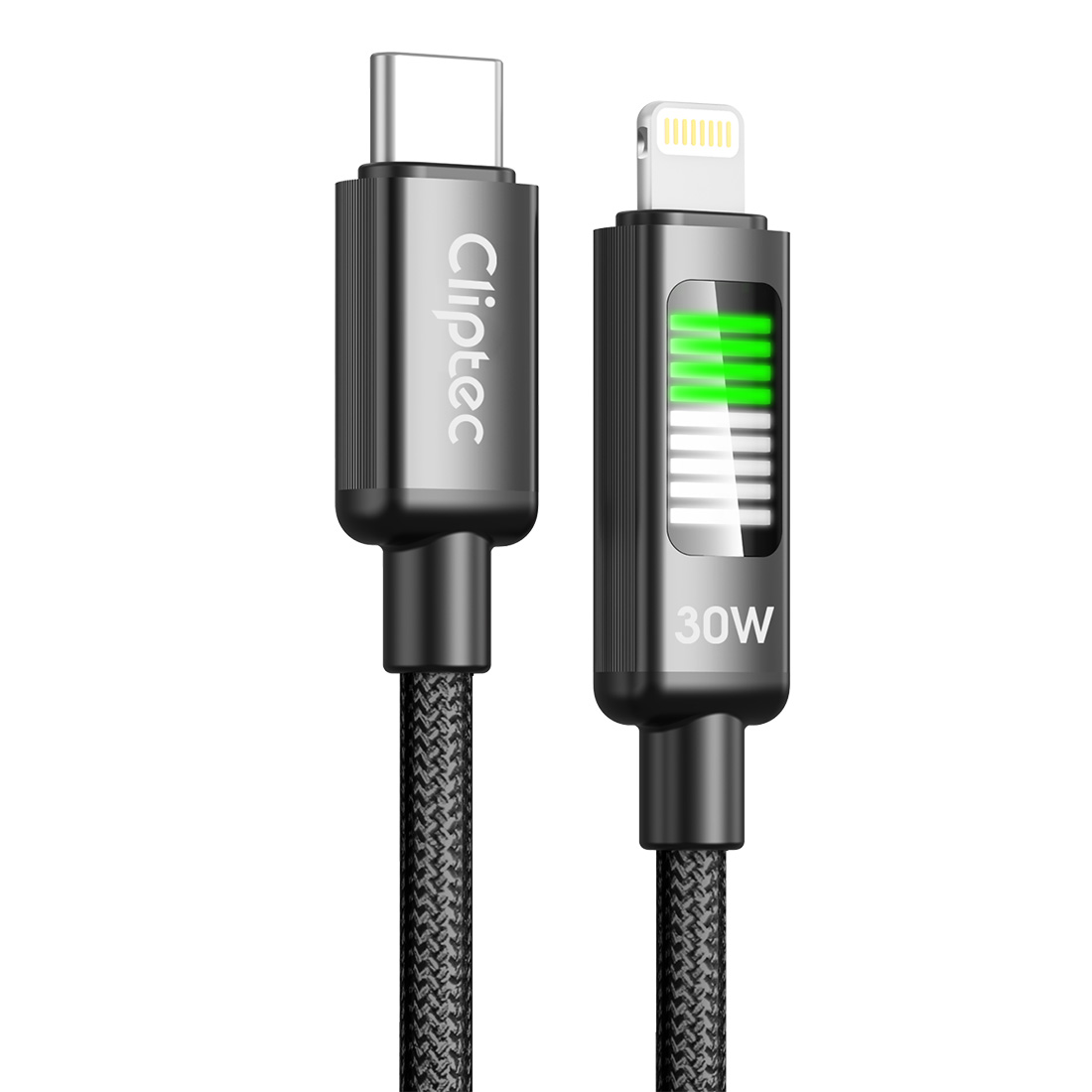 CLIPTEC MCC227CL TYPE-C TO LIGHTNING RHYTHM LED DISPLAY FAST CHARGING ...