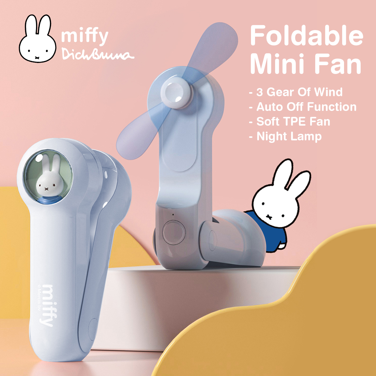 MIFFY MF04 1500MAH FOLDABLE MINI FAN - LIGHT BLUE