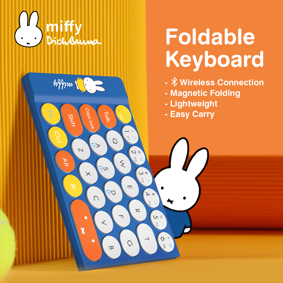 MIFFY MPC005 BLUETOOTH FLODED KEYBOARD - BLUE