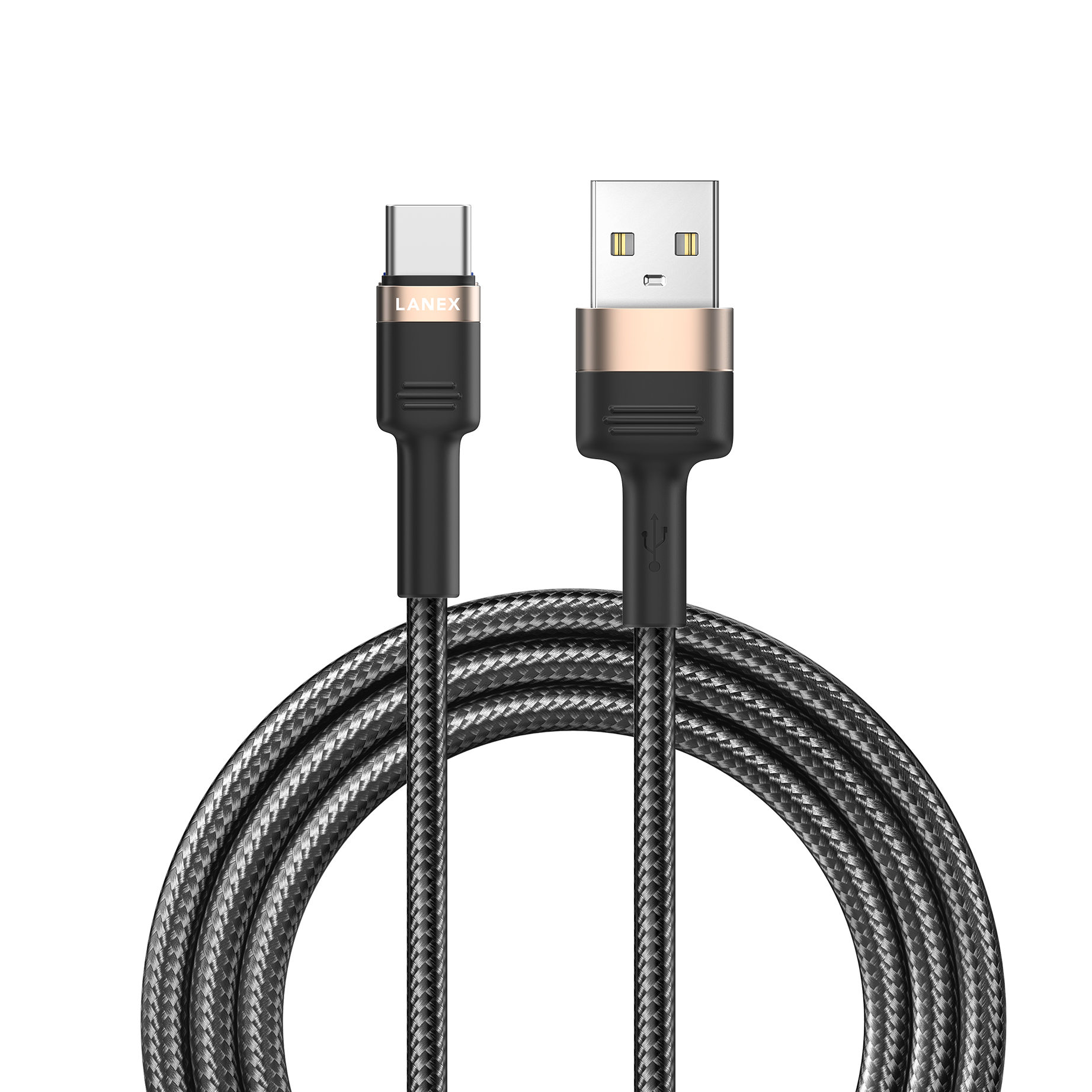 LANEX LTC-N17C TYPE-C 3A FAST CHARGE CABLE 1.5M - BLACK