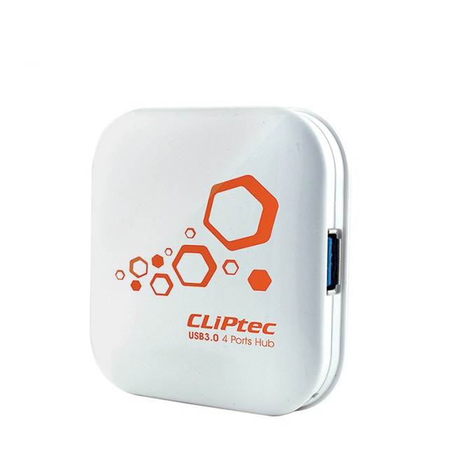 CLIPTEC RZH313 USB3.0 4 PORTS HUB (THUNDER) - WHITE