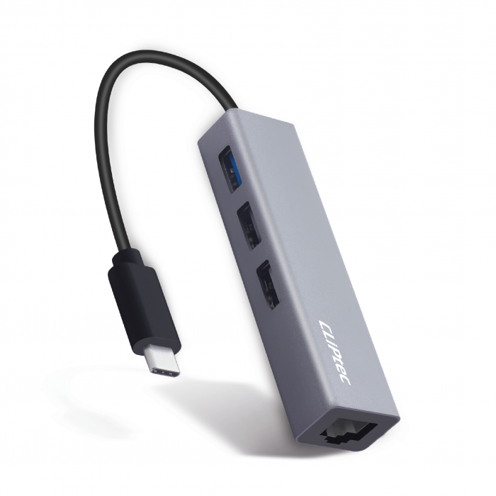 CLIPTEC RZH630 TYPE-C USB3.1 GEN 1+2 PORTS HUB WITH ETHERNET ADAPTER ...