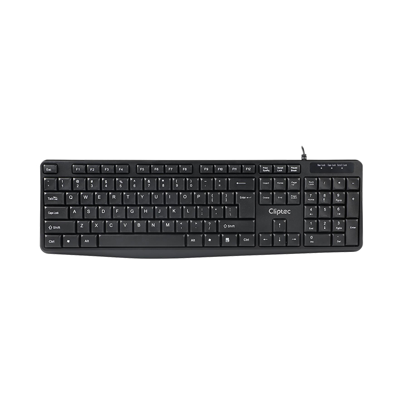 CLIPTEC RZK251 USB 1-STANDARD KEYBOARD (PRIMO) - BLACK